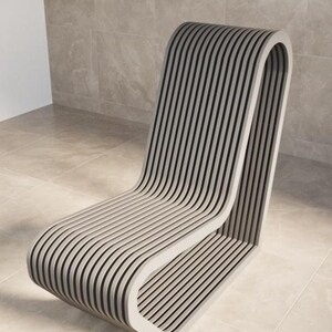 Parametric Design Wavy Wooden Art Chair Model,parametric Chair Model ...