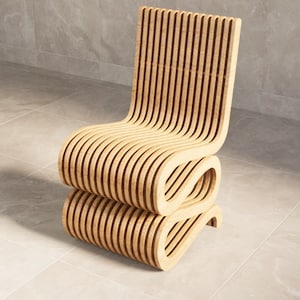 Wavy Wooden Art Chair, Parametric Design Plans (SVG, PDF) - Etsy