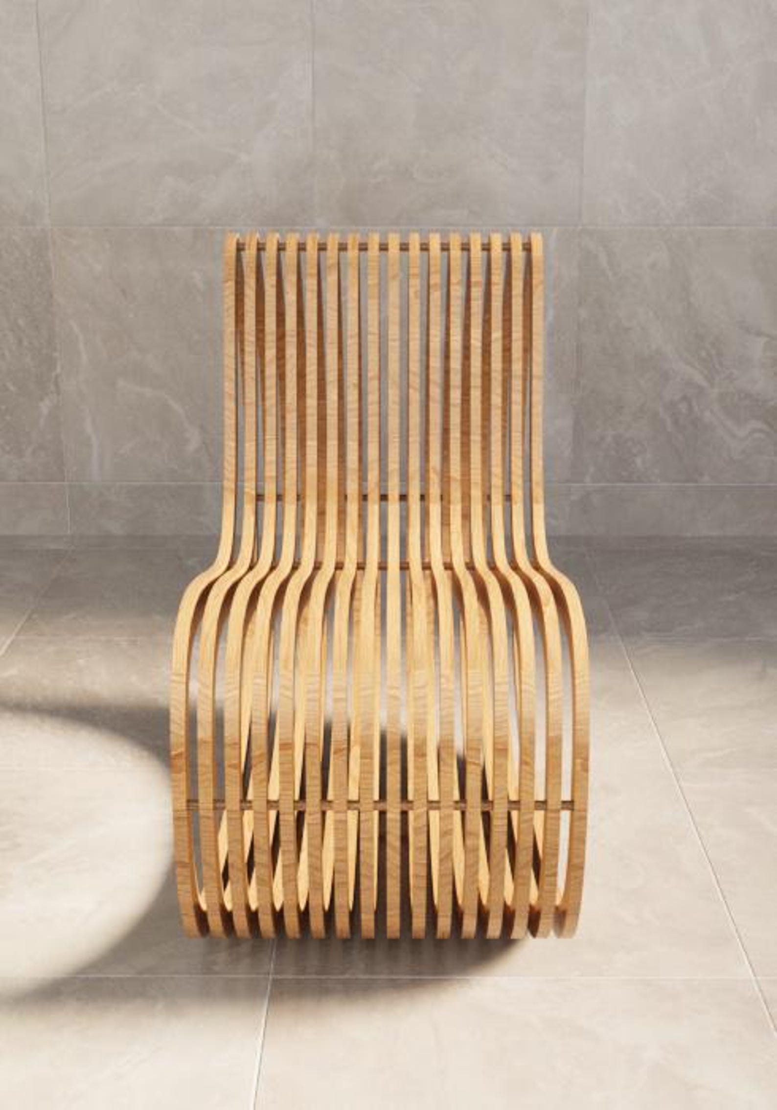 Wavy Wooden Art Chair Model: Parametric Furniture Design for CNC Router ...