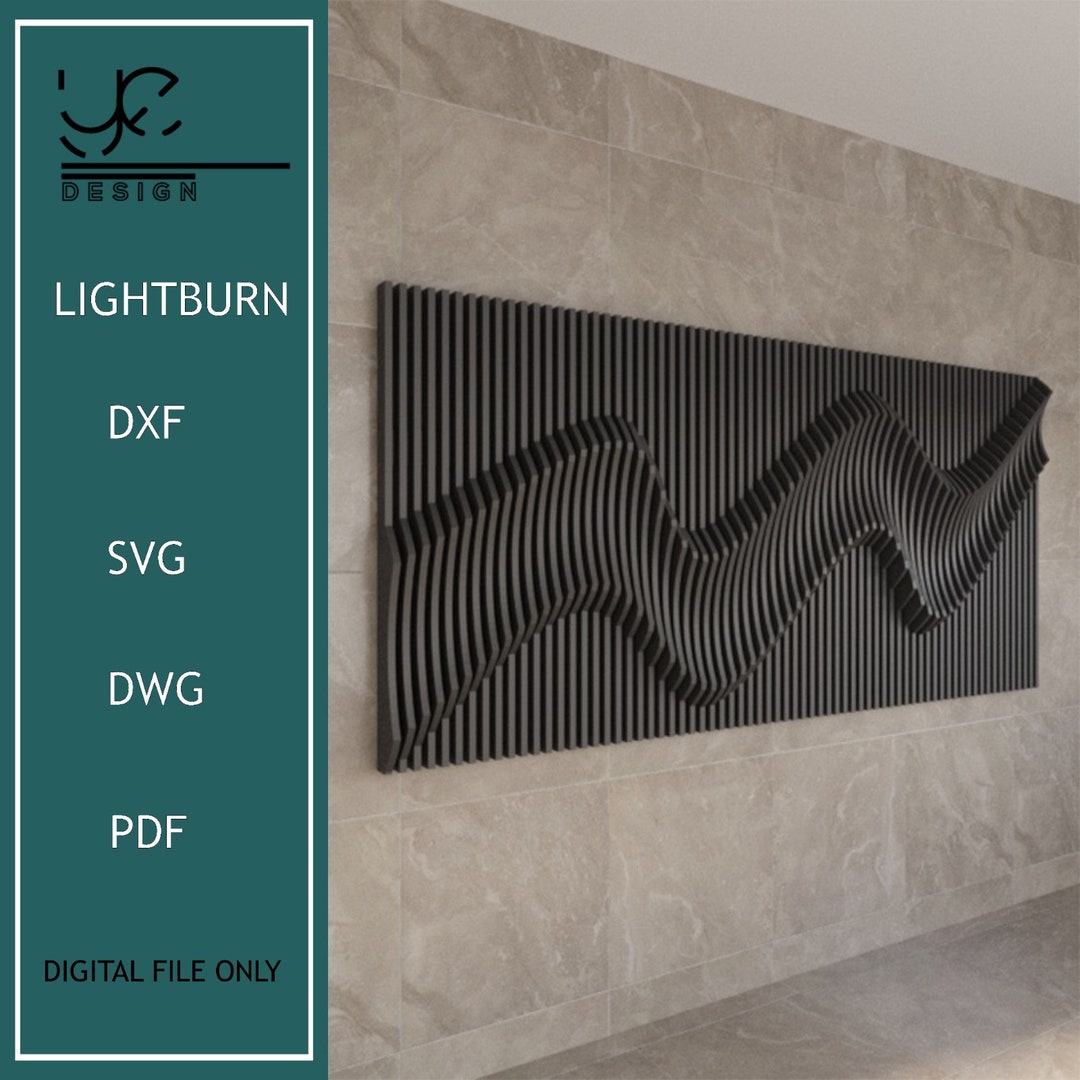 Parametric Wall Art Decor,wavy Pattern,design for Home Office and ...