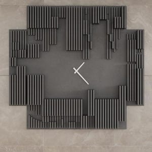 Parametric Wavy Wooden Clock Decor,parametric Square Art,clock Design ...