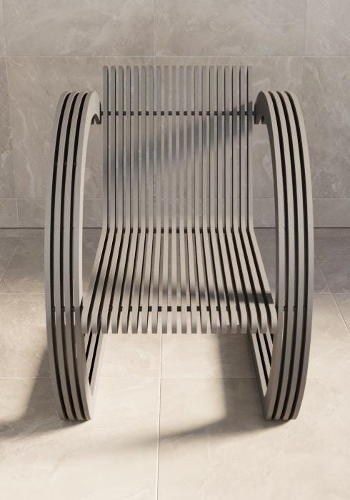 Parametric Wavy Chair Model, CNC Wooden Furniture (digital File) - Etsy