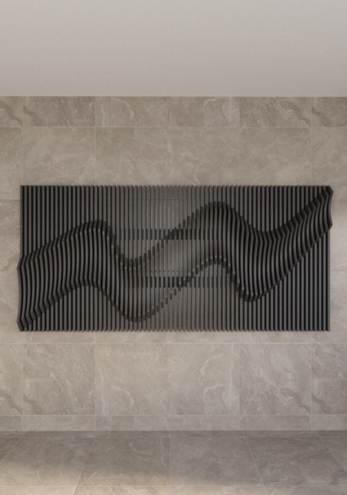 Parametric Wall Art Decor,wavy Pattern,design for Home Office and ...