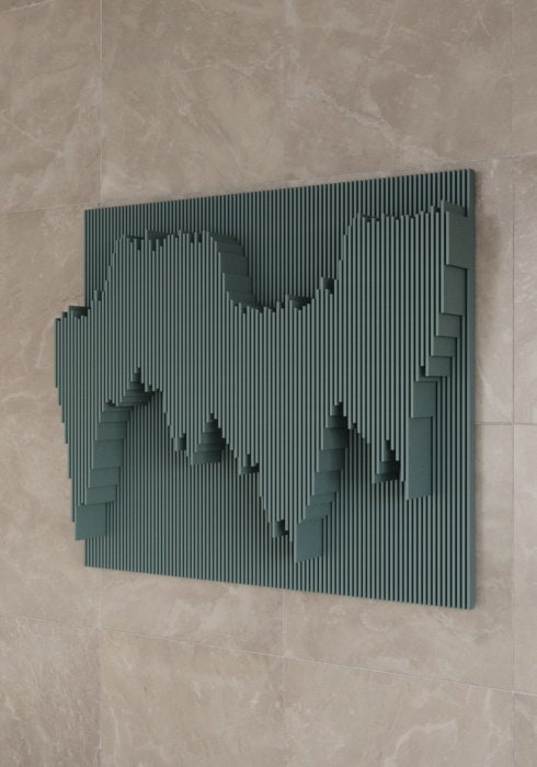 Parametric Map Wall Decor,parametric Wall Art Panel,parametric Model,3d ...