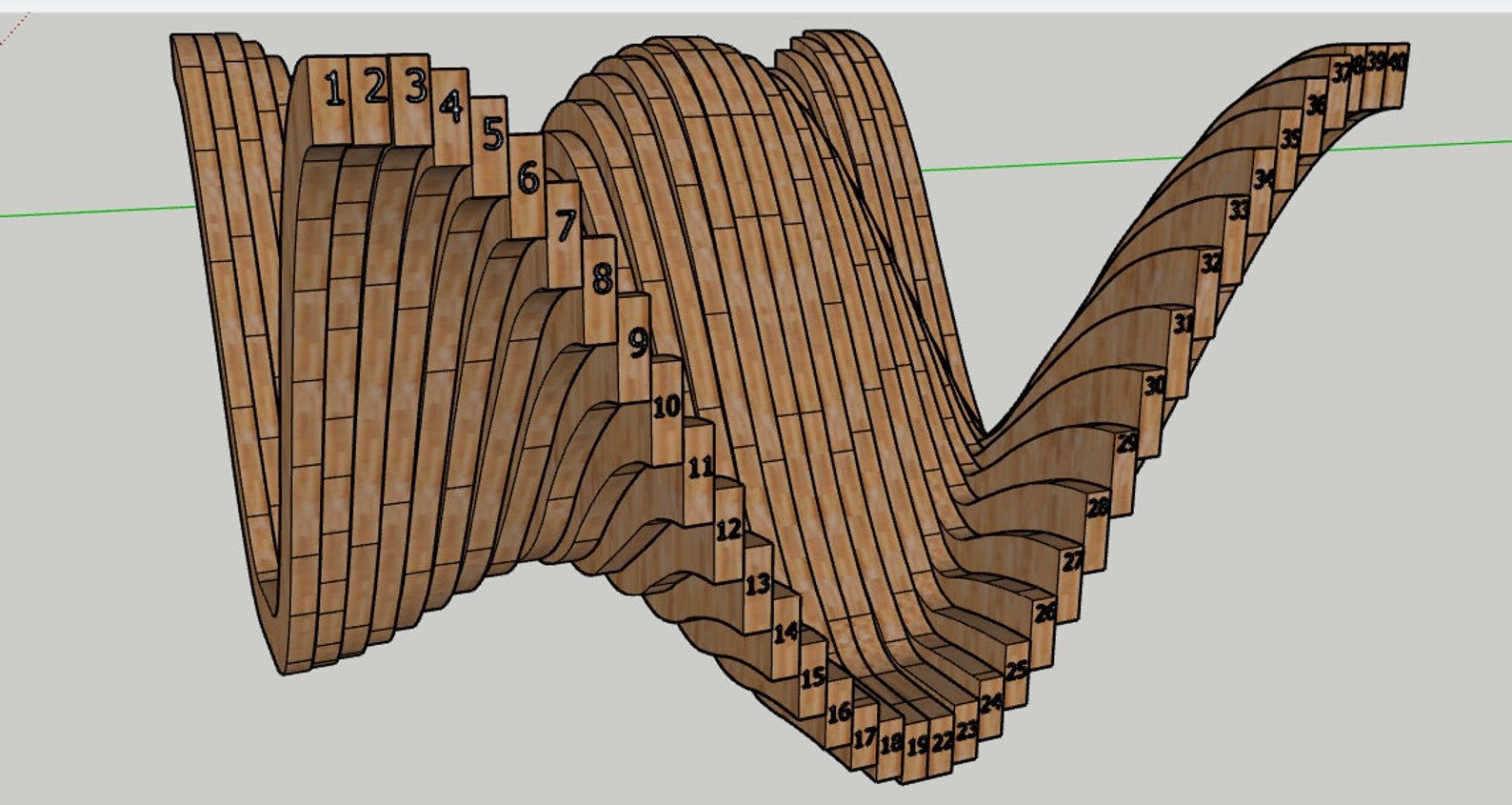 Parametric Wavy Wooden Furniture, Parametric Furniture, Parametric ...