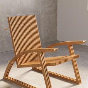 Parametric Wavy Wooden Chair,wood Chair Design,plywood Chair,custom ...