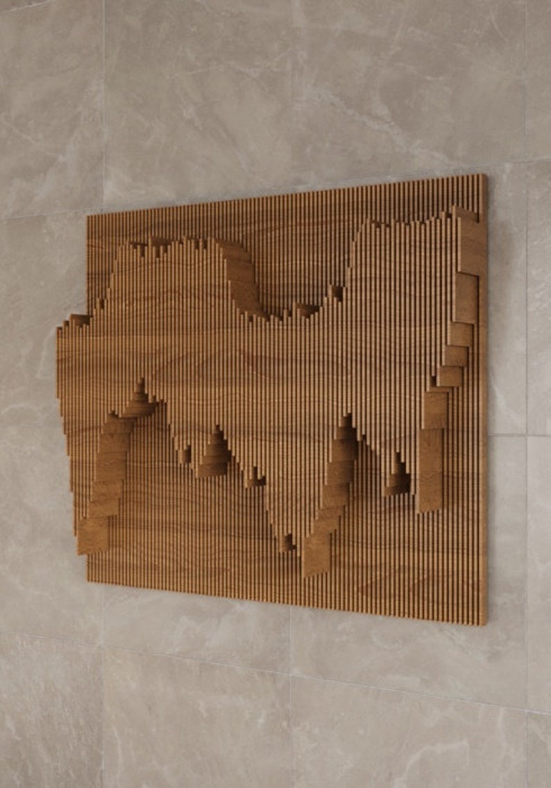 Parametric Map Wall Decor,parametric Wall Art Panel,parametric Model,3d ...