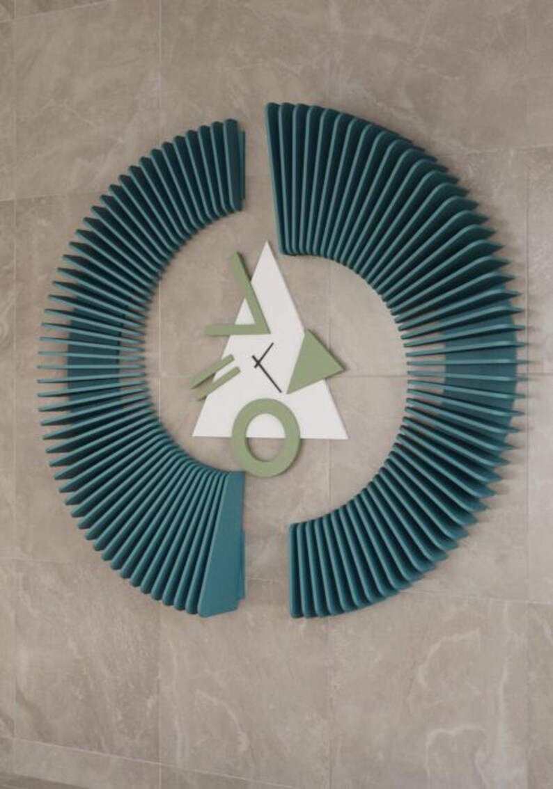 Parametric Modern Wall Clock,clock Design,radial Wooden Decor,round ...