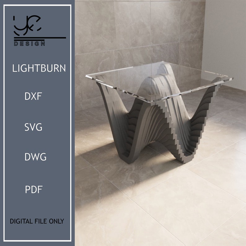 Wave Form Parametric Table Cut Ready,dinner Table,table Files for Wood ...