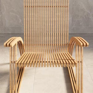 Parametric Wavy Wooden Chair,wood Chair Design,plywood Chair,custom ...