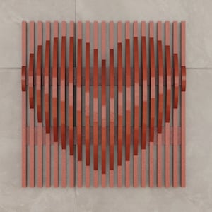 Parametric Heart Wall Art,minimalist Heart Wall Decor,heart Shape ...