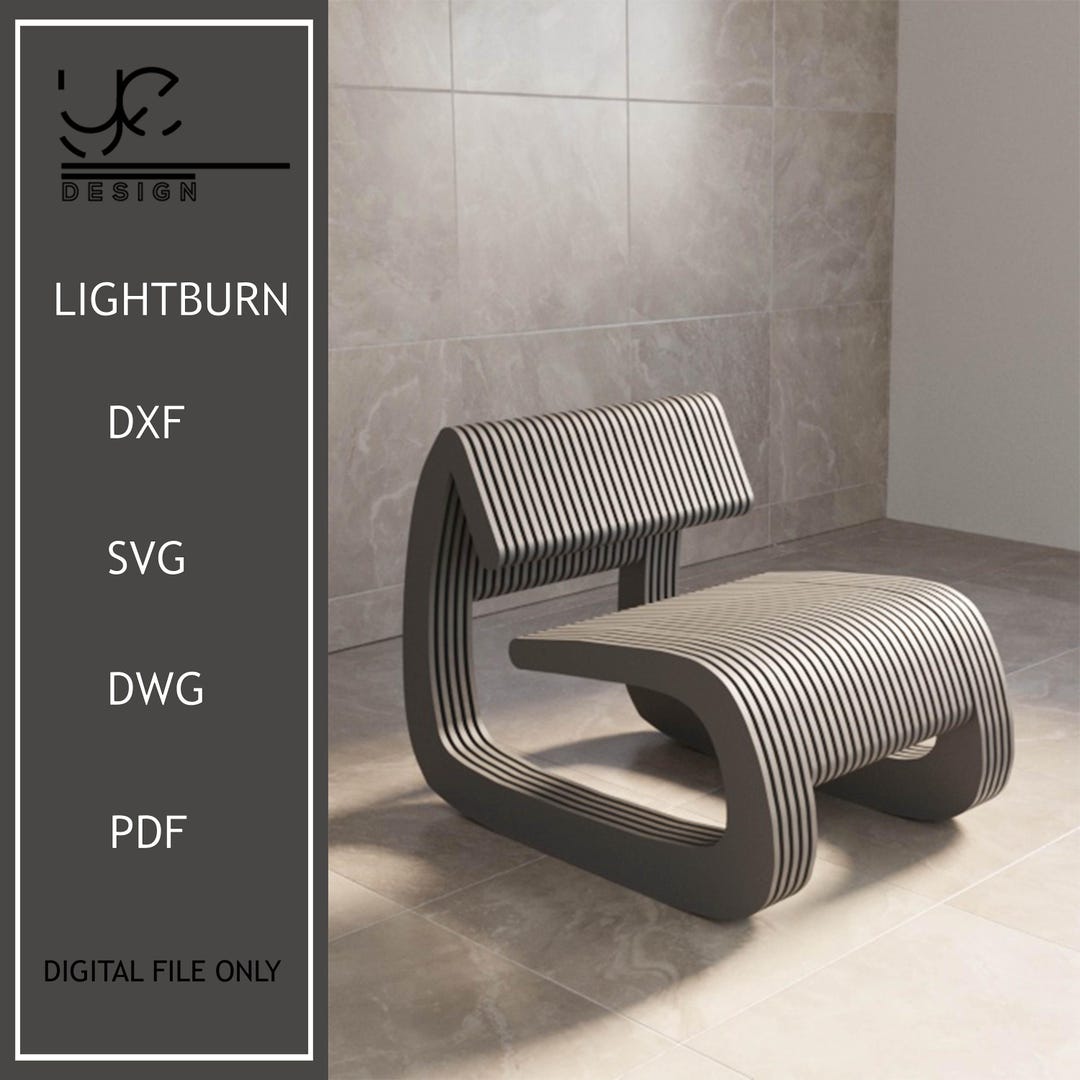 Parametric Armchair,shaped Chair,parametric Furniture Wooden Seat ...