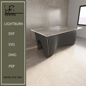 Parametric Table Design,parametric Dinner Table,wooden Table Decor,wavy ...