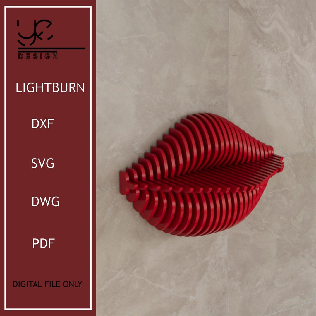 Parametric Lips Shelf Wall Decor,parametric Wood Shelf,parametric Wall ...