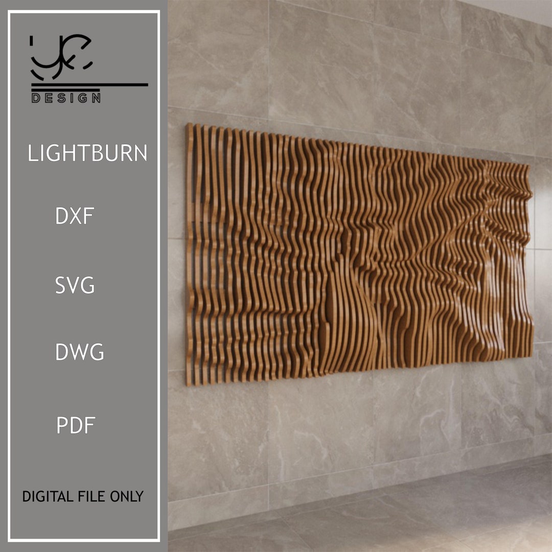 Parametric Wall Art,parametric Wall Panel Sway,ready Cut Wavy Wooden ...