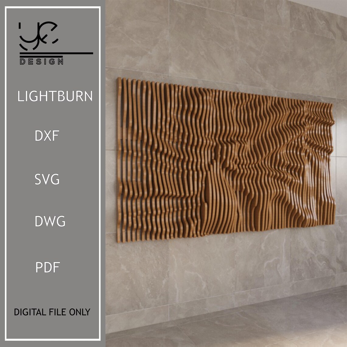 Parametric Wall Art,parametric Wall Panel Sway,ready Cut Wavy Wooden Wall Decordesign for Home ...