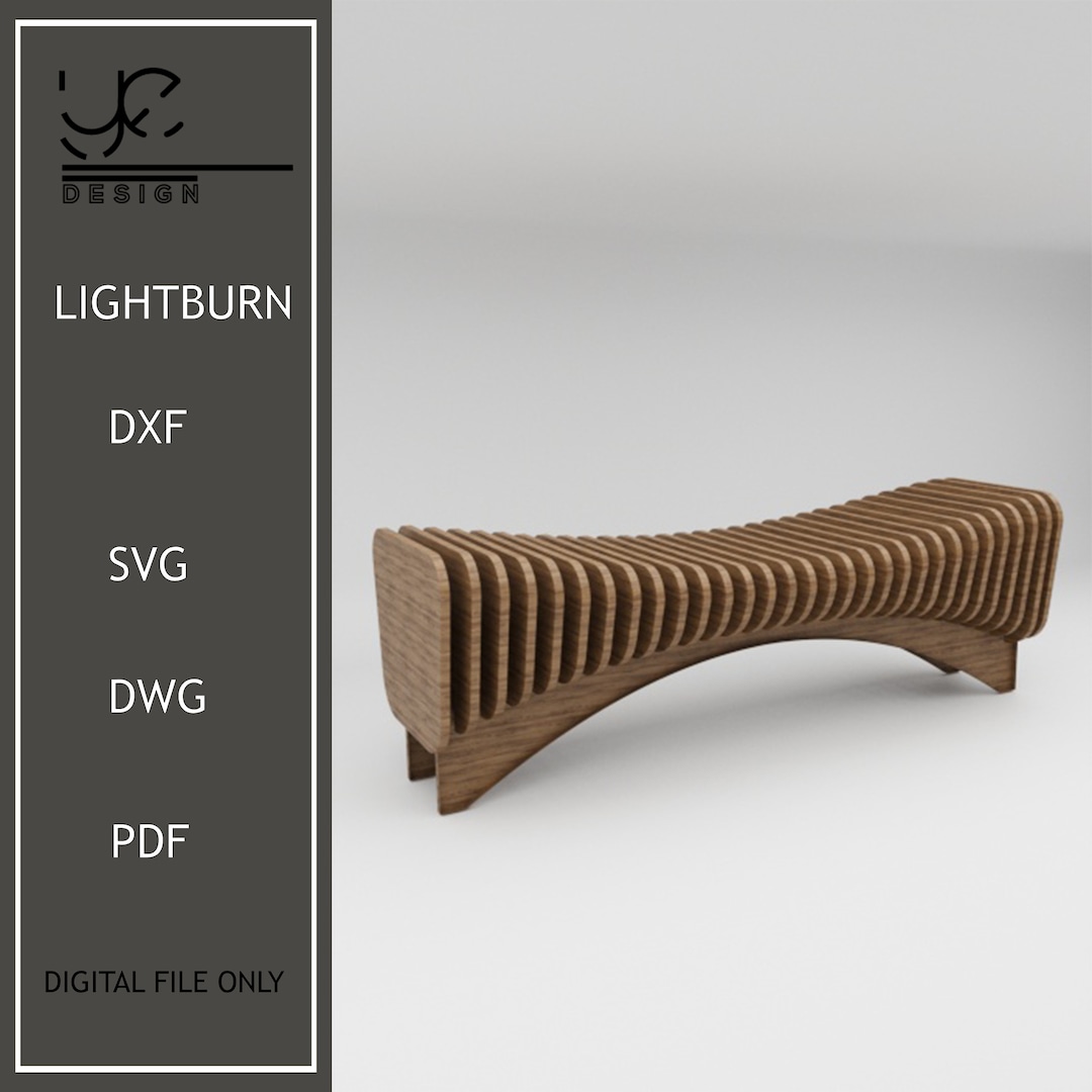 Parametric Bench DXF File for Laser or Cnc, Nice Parametric Bench ...