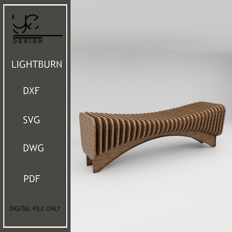 Parametric Bench DXF File for Laser or Cnc, Nice Parametric Bench ...