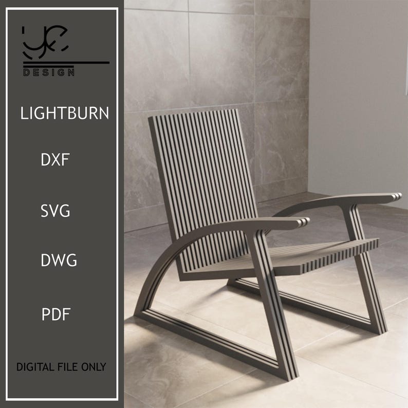 Parametric Wavy Wooden Chair,wood Chair Design,plywood Chair,custom ...