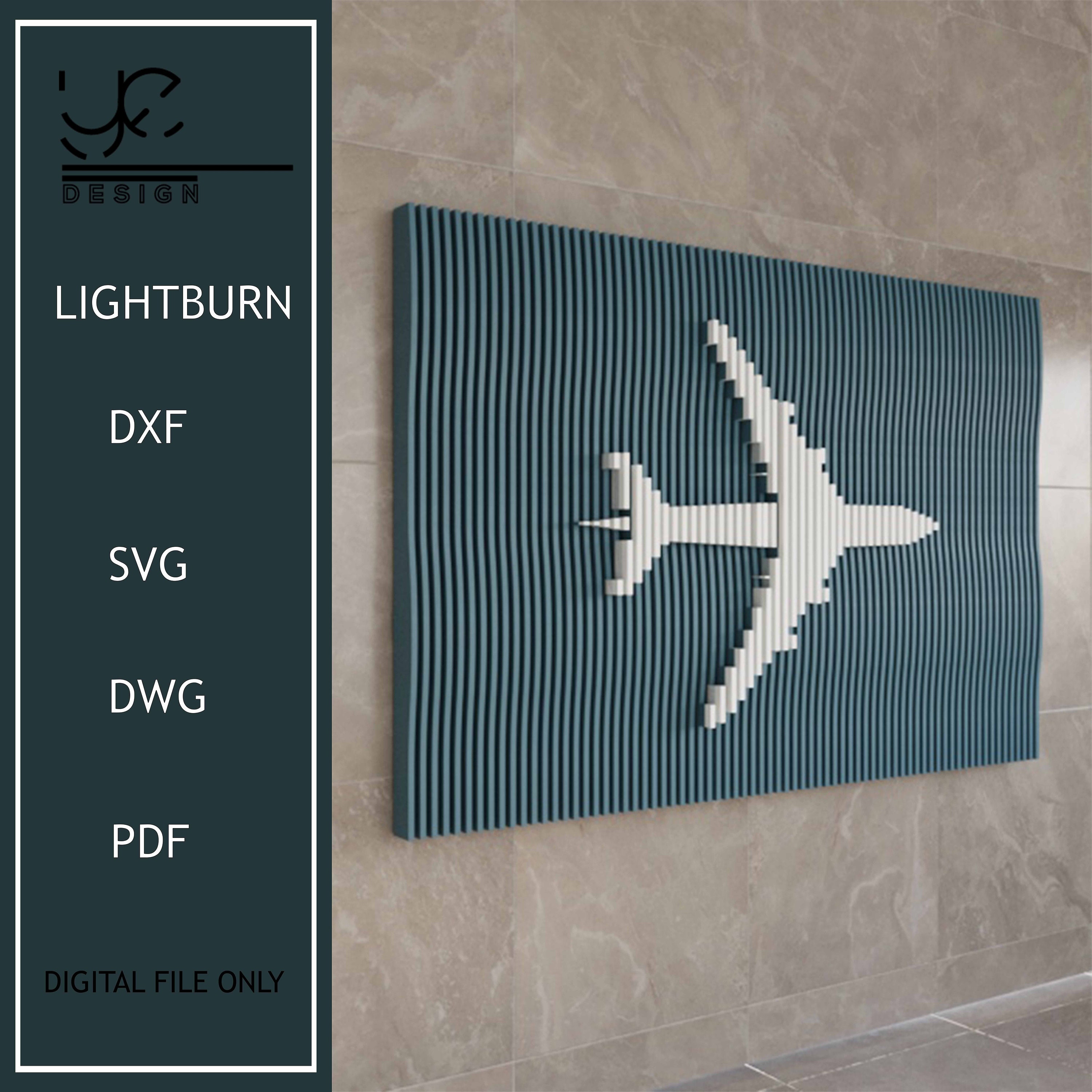 Parametric Plane Wall Decor Design,airplane Silhouette Wood Wall Art,3d ...
