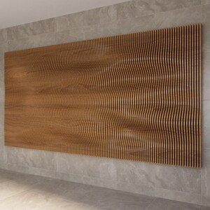 Sea Waves Wooden Decor,wood Art,parametric Wall Panel Sway,parametric ...