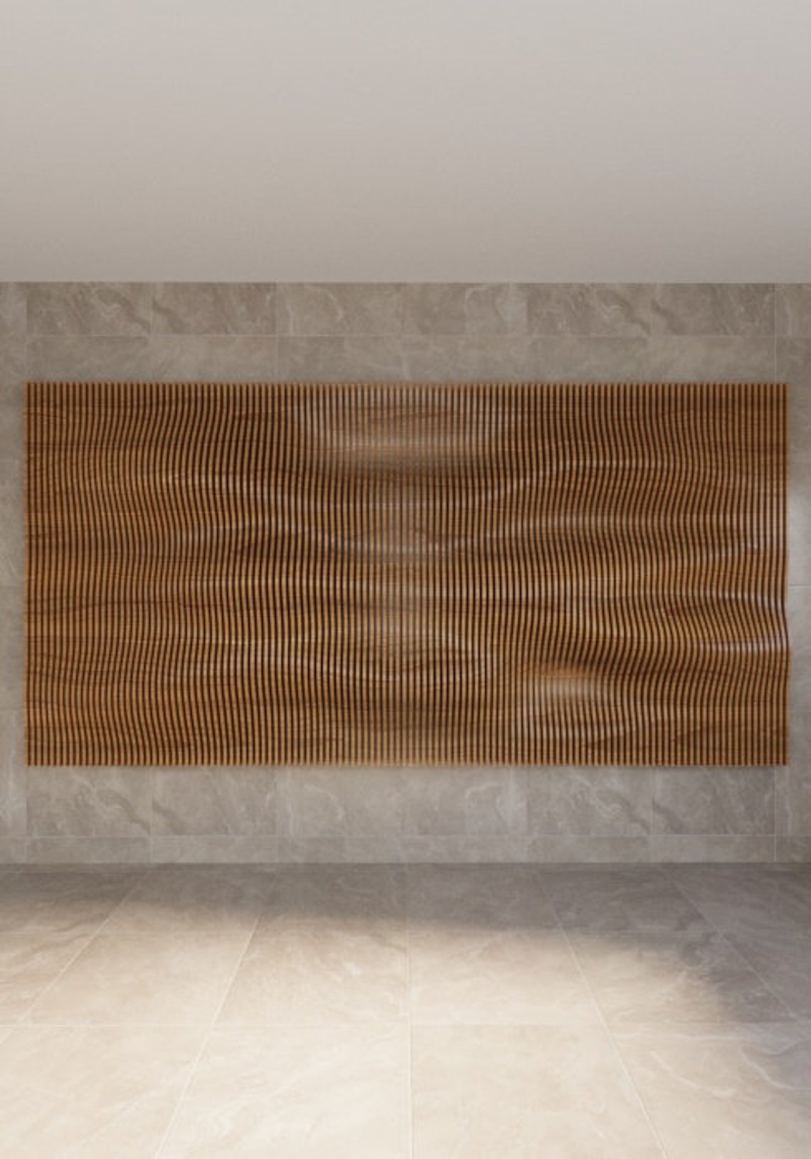 Sea Waves Wooden Decor,wood Art,parametric Wall Panel Sway,parametric ...