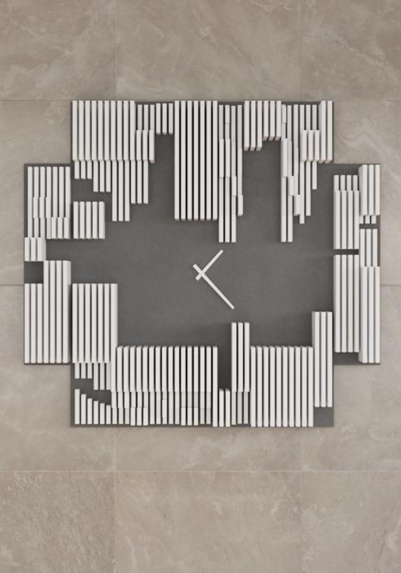 Parametric Wavy Wooden Clock Decor,parametric Square Art,clock Design ...