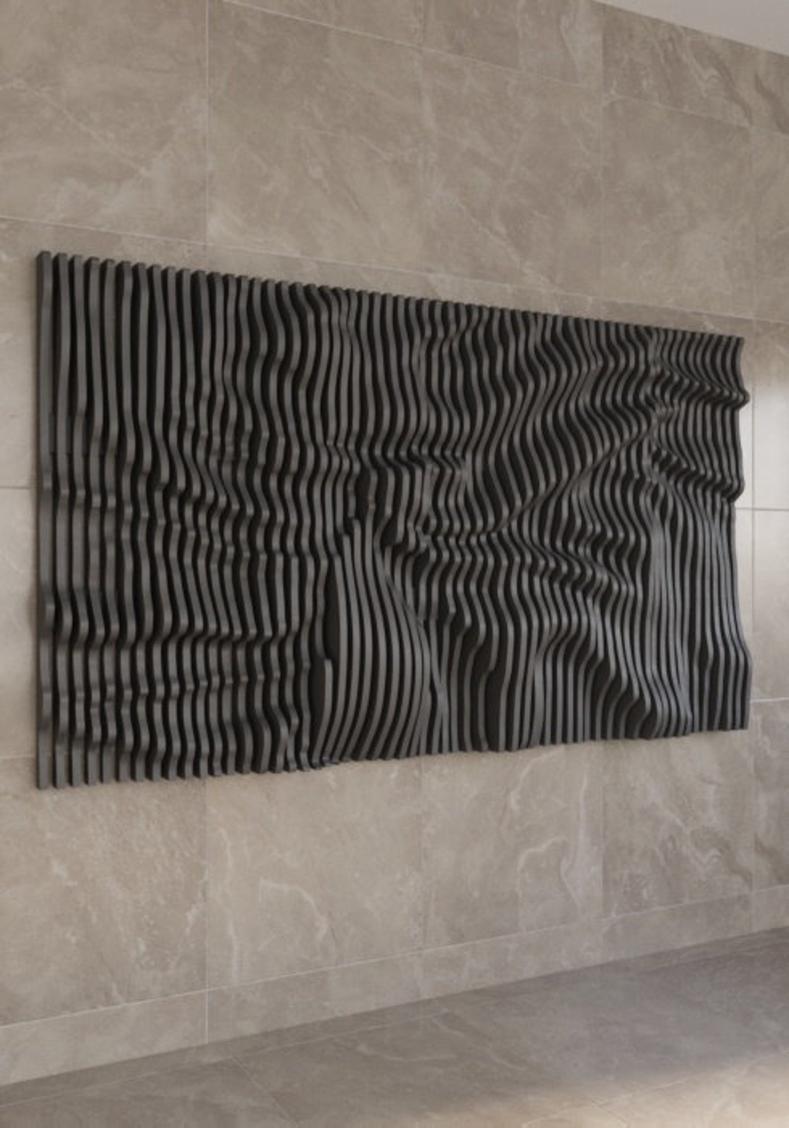 Parametric Wall Art,parametric Wall Panel Sway,ready Cut Wavy Wooden ...