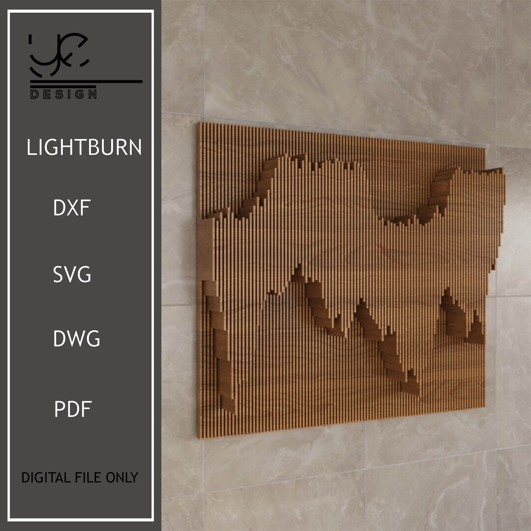 Parametric Map Wall Decor,parametric Wall Art Panel,parametric Model,3d ...