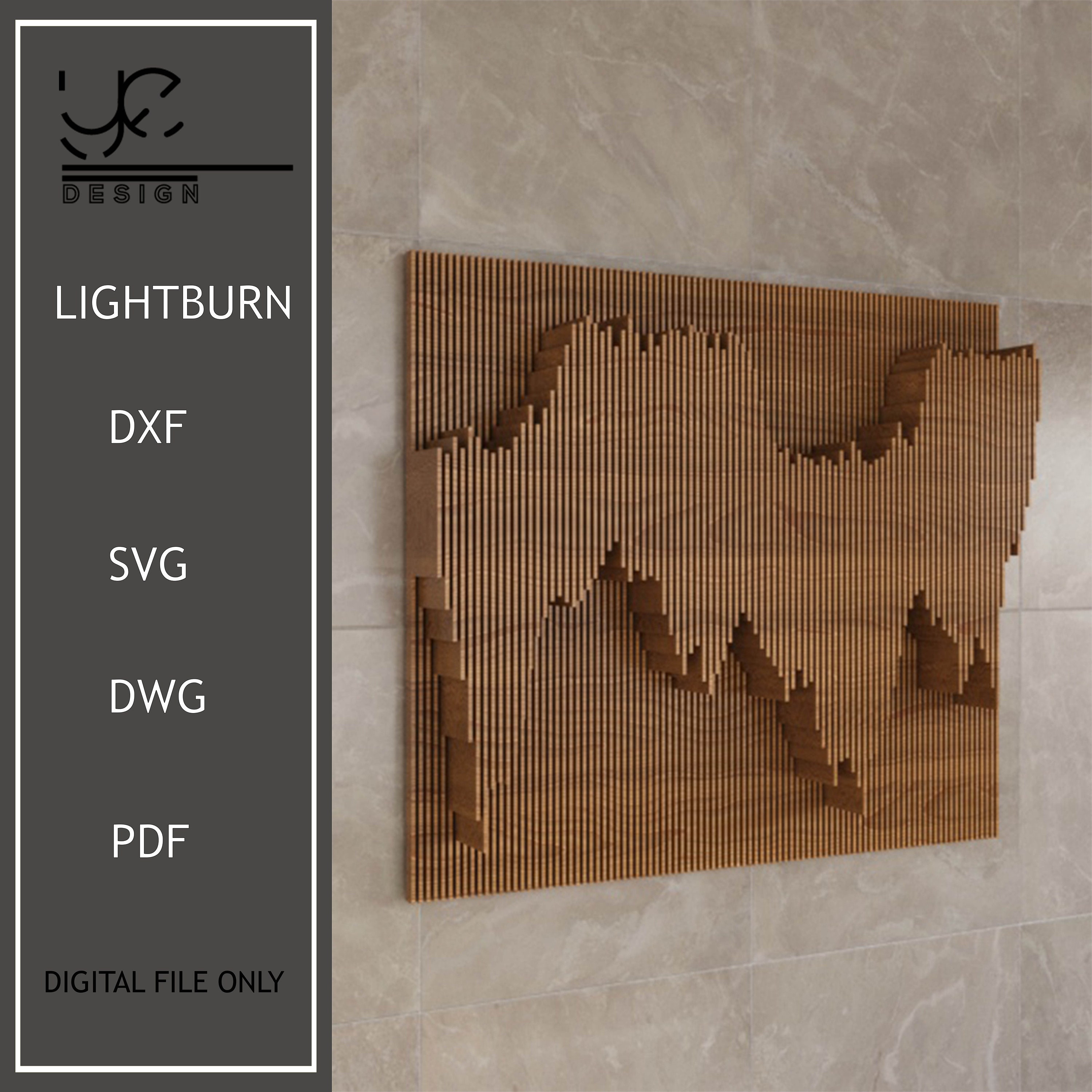 Parametric Map Wall Decor,parametric Wall Art Panel,parametric Model,3d ...