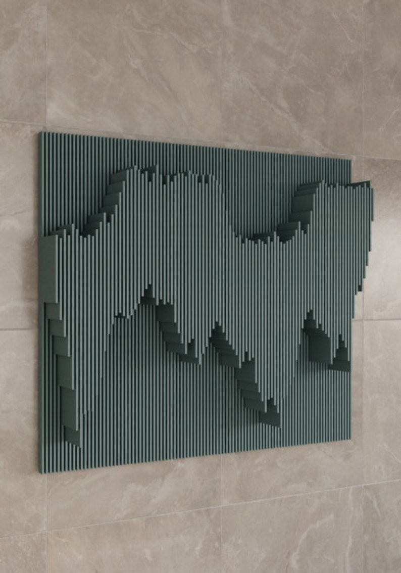 Parametric Map Wall Decor,parametric Wall Art Panel,parametric Model,3d ...