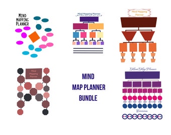 Weekly Mind Map Planner, Fillable Vision Board Task Action Plan ...