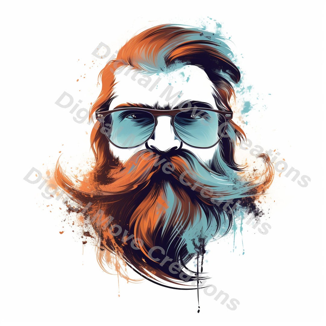 Moustache Designs for Mugs & T-shirts - High-res JPEG, PSD, Perfect for ...