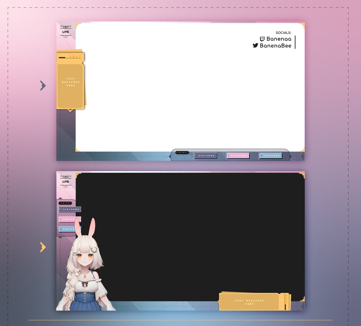 Twitch Overlay 2WAYS | Gaming Stream Overlays Pack | Honkai Star Rail ...