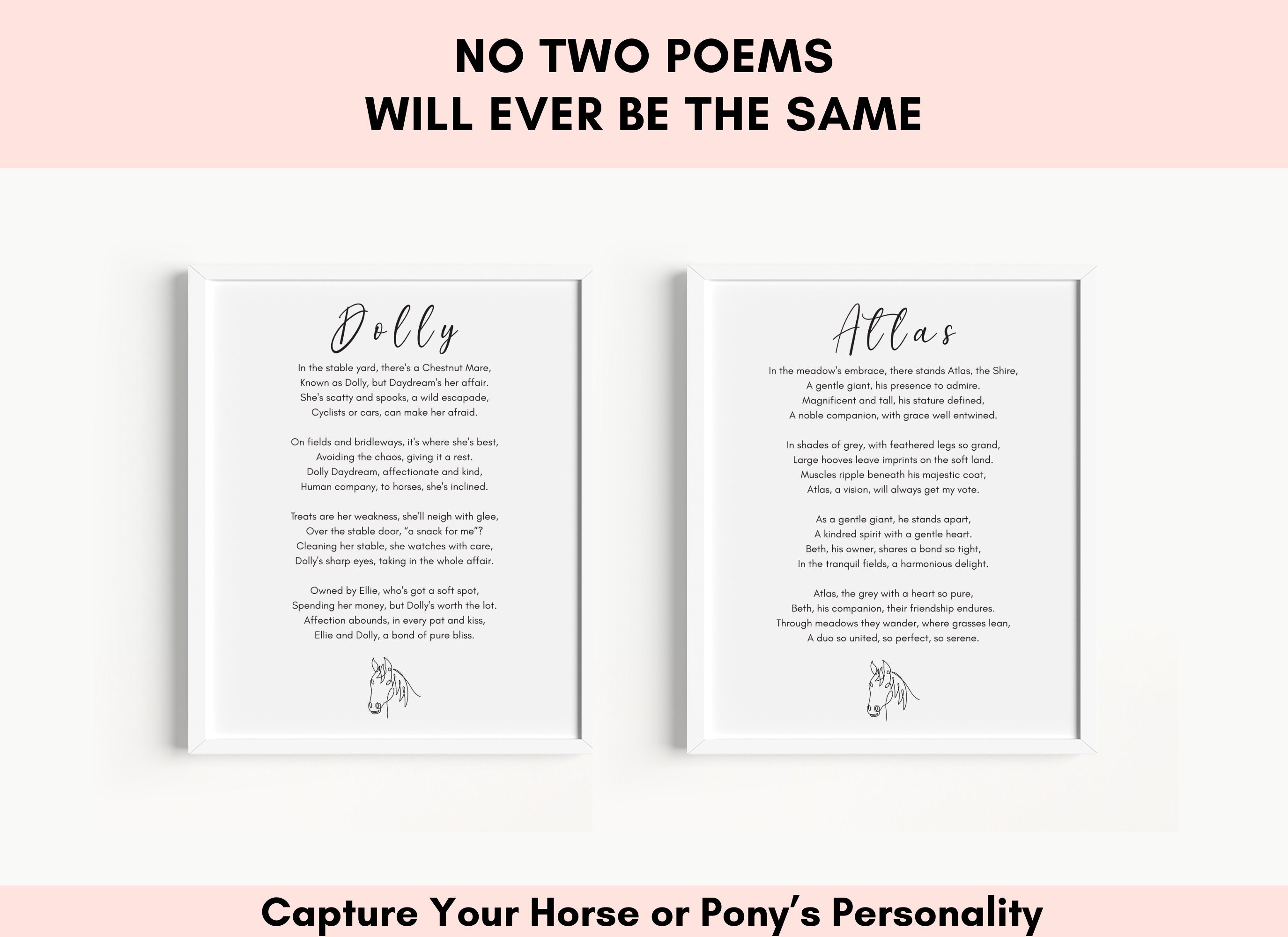 Unique Horse Poem Fully Customised Bespoke Horse Poem Pony - Etsy