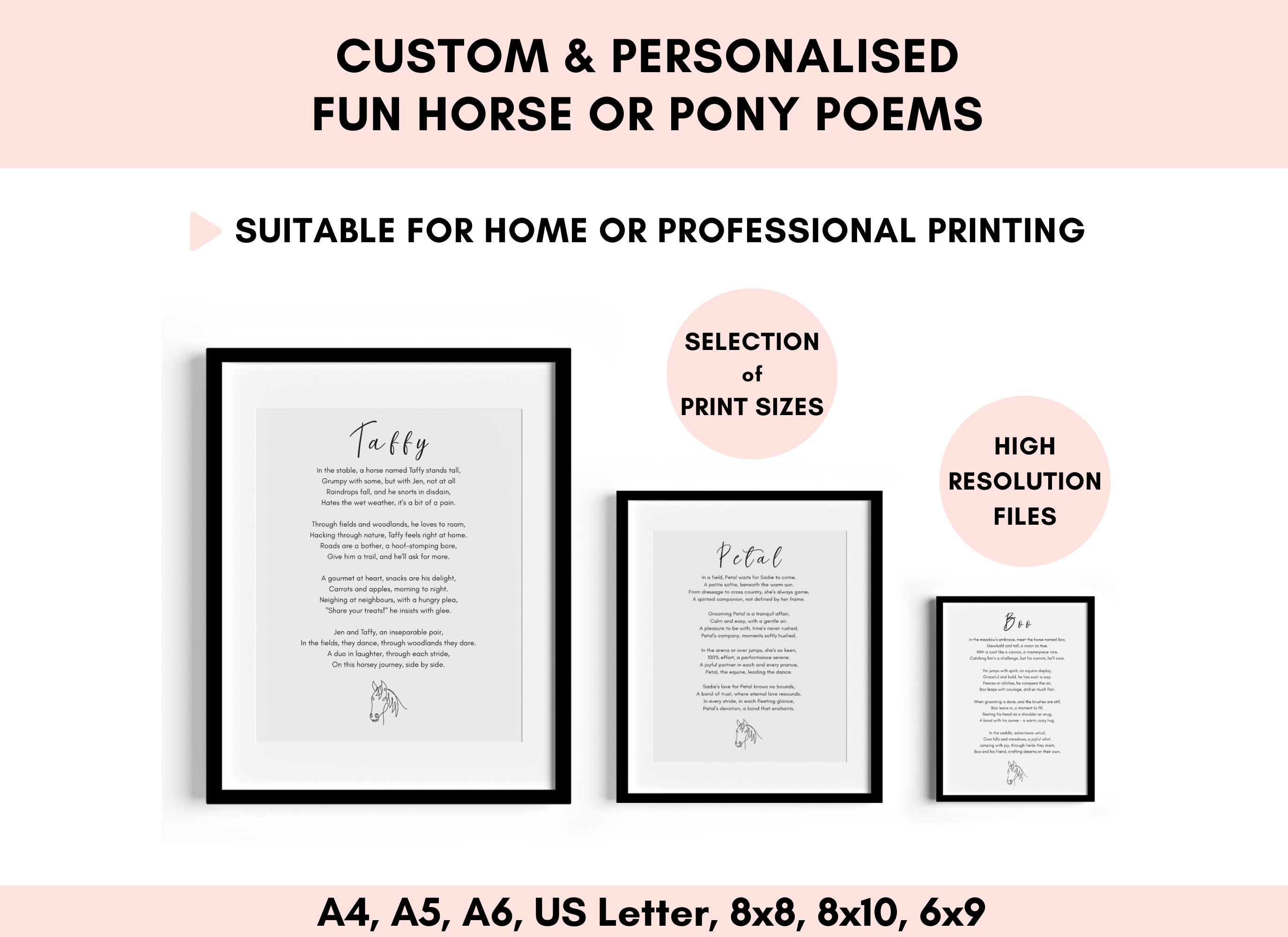 Unique Horse Poem Fully Customised Bespoke Horse Poem Pony - Etsy