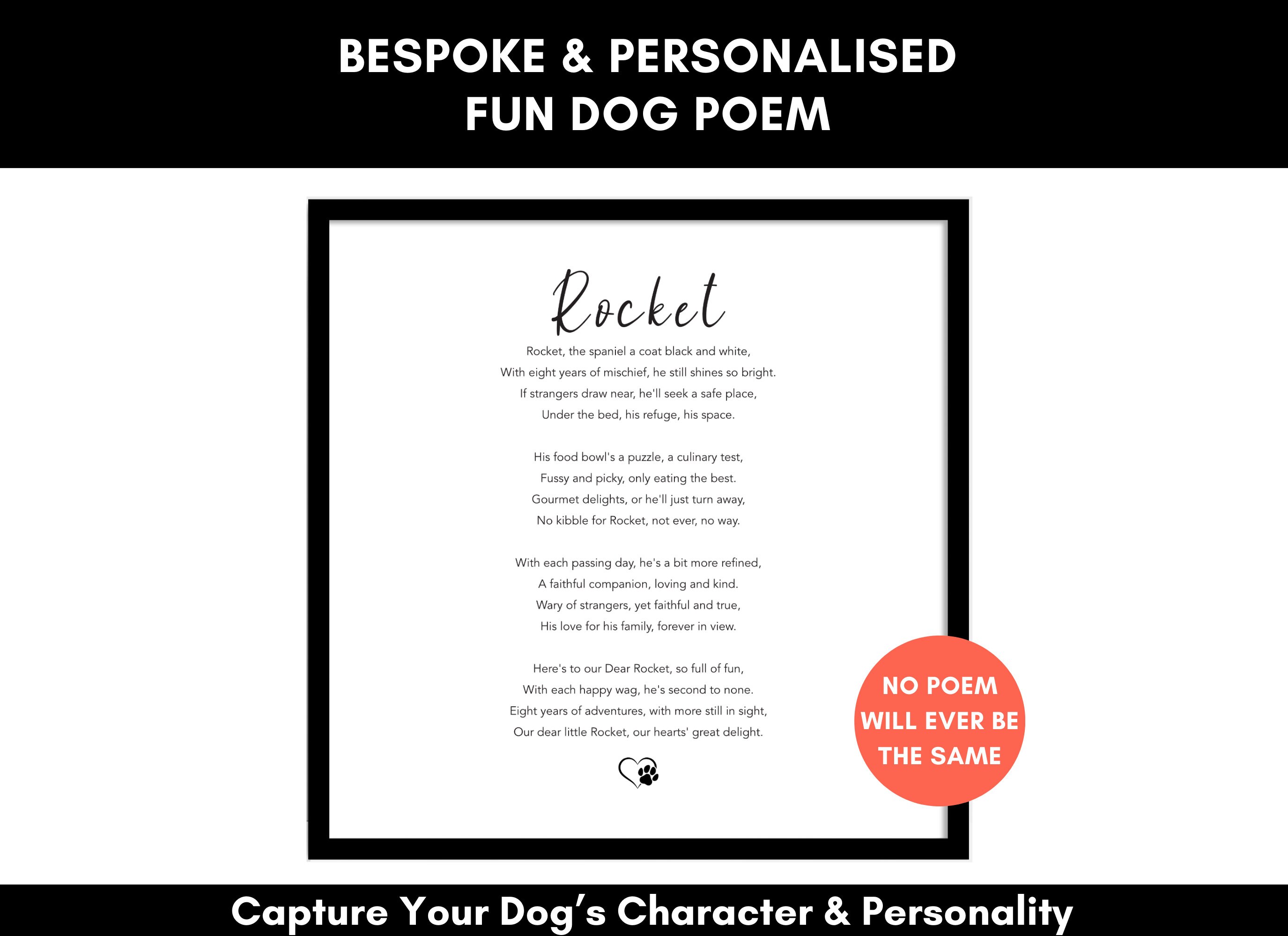 Bespoke Dog Poem A Truly Unique Gift for Your Pet Custom Dog Poem ...