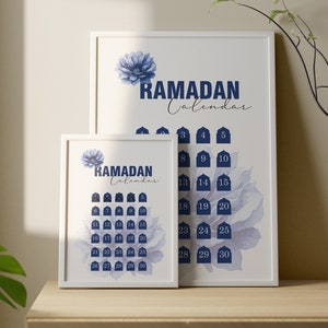 Ramadan Calendar Printable Wall Art, Ramadan Planner Digital Download ...