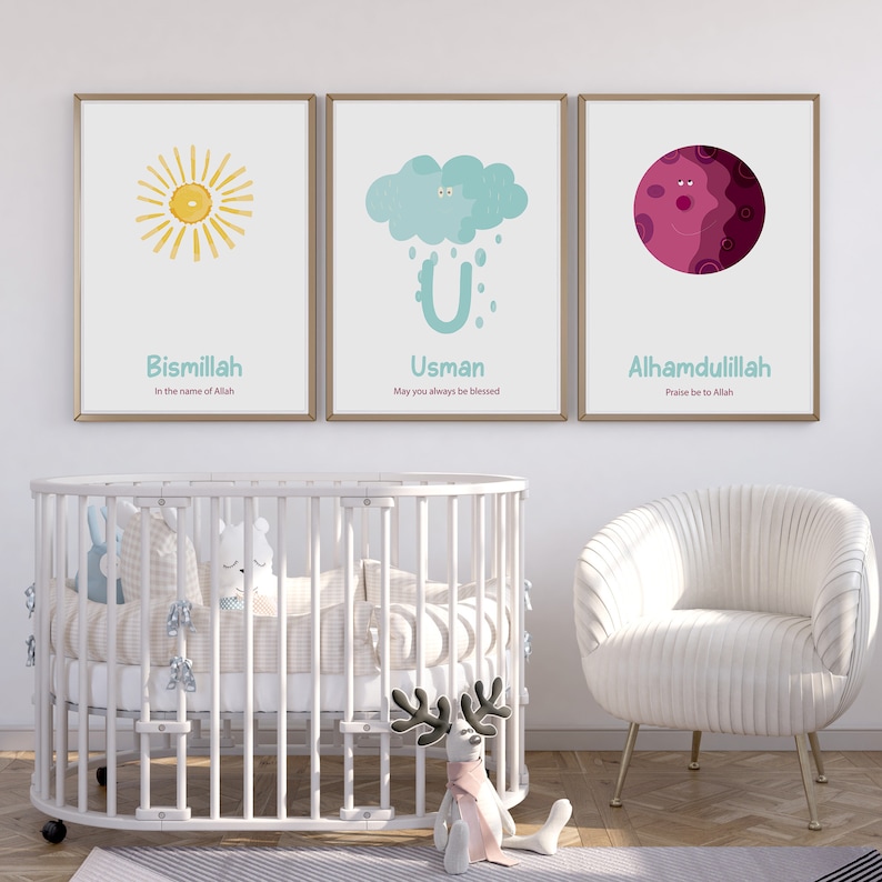Personalised Islamic Wall Art for Kids Digital Download, Islamic Gifts ...