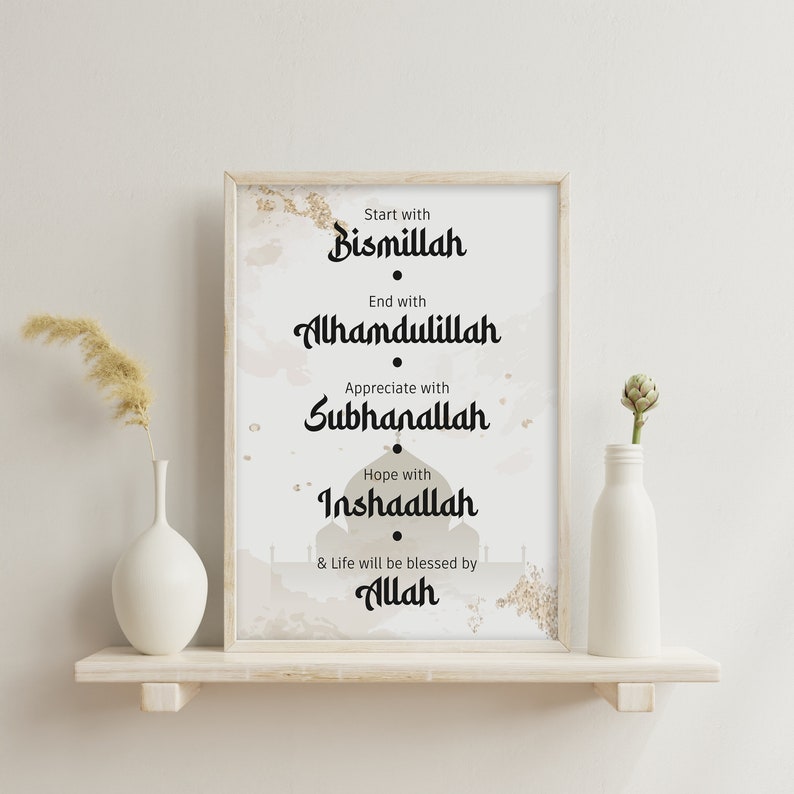 Start With Bismillah Islamic Printable Wall Art Islamic Home - Etsy