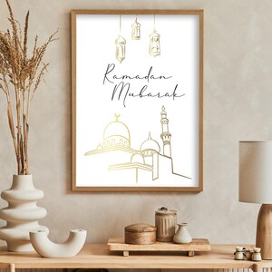 Minimalist Ramadan Decor, Islamic Wall Art, Modern Islamic Printable ...