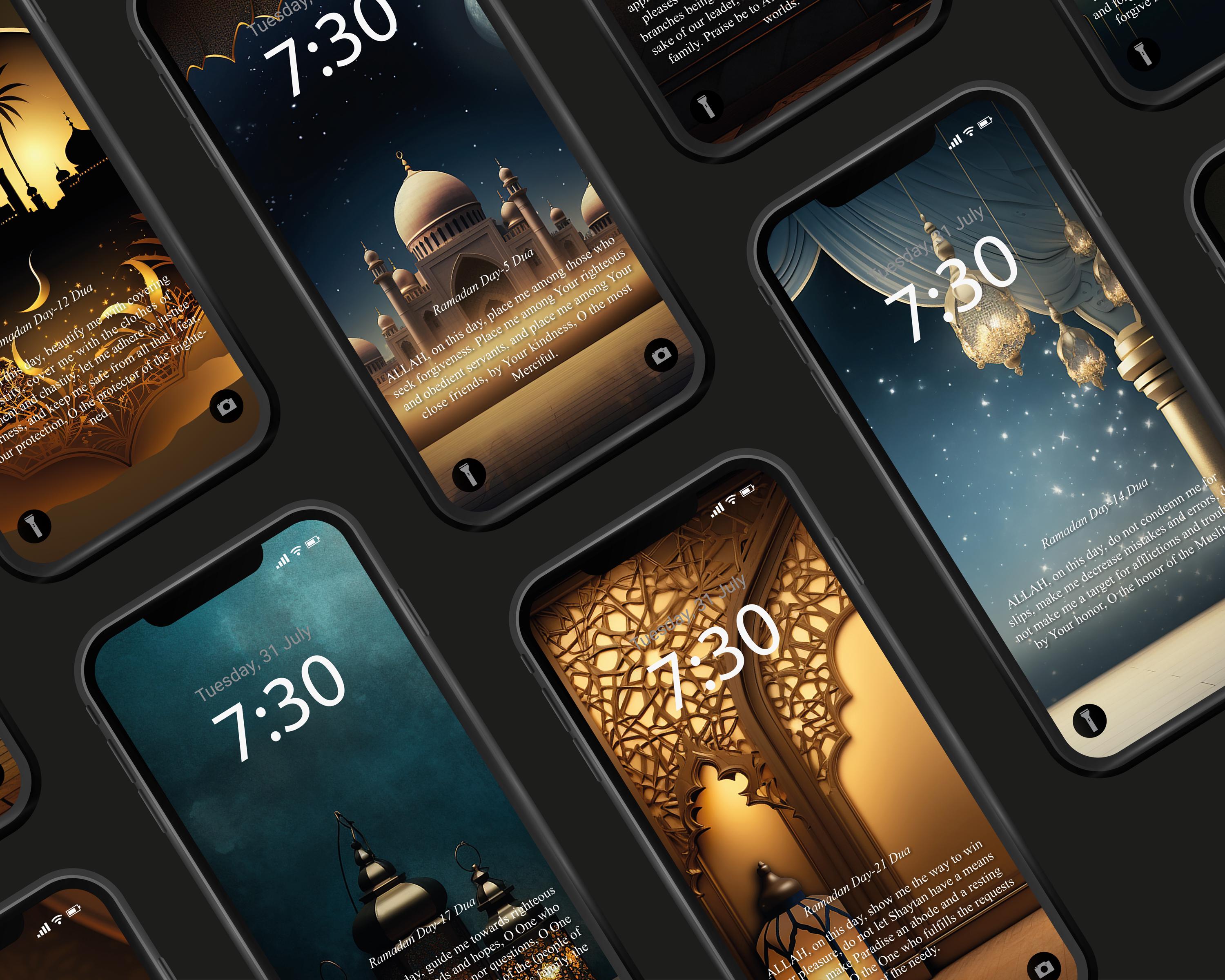 Ramadan Daily Dua Wallpaper Pack, 30 Islamic Phone Backgrounds ...