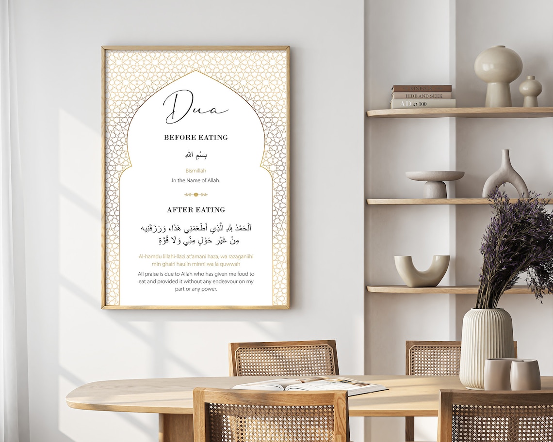 Islamic Dua Posters Before Eating and Dua After Eating, Printable Dua ...