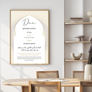 Islamic Dua Posters Before Eating and Dua After Eating, Printable Dua ...