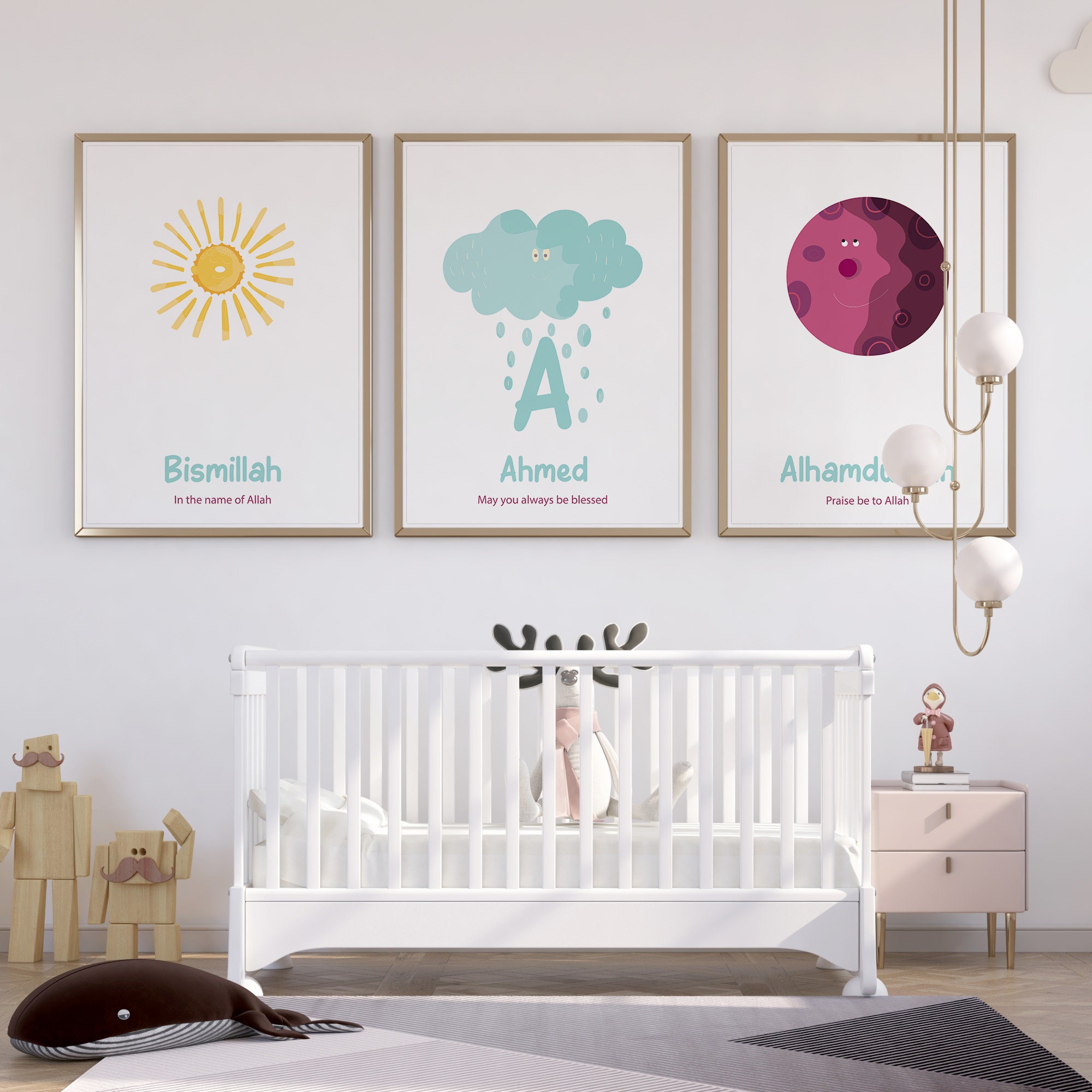 Personalised Islamic Wall Art for Kids Digital Download, Islamic Gifts ...