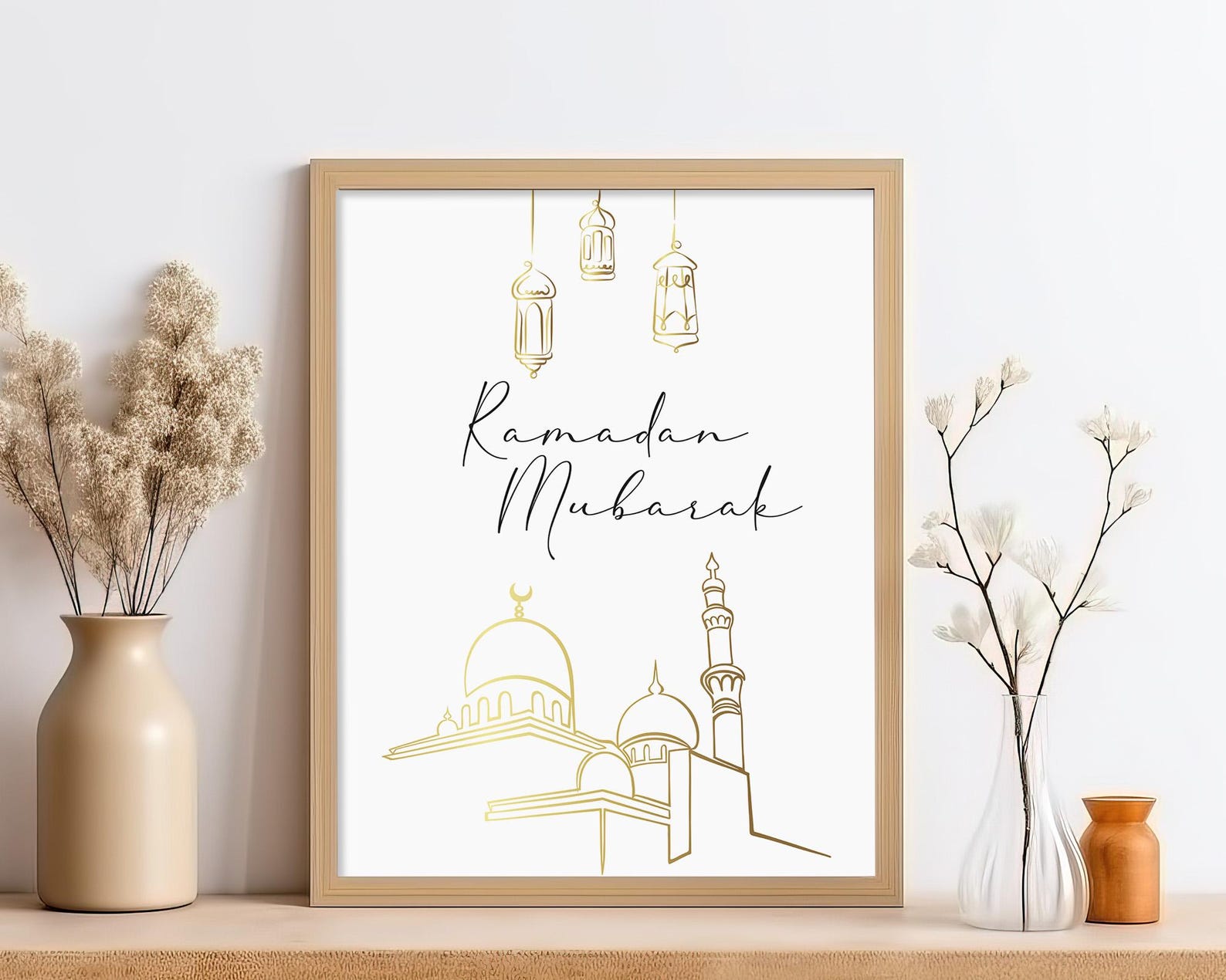 Minimalist Ramadan Decor, Islamic Wall Art, Modern Islamic Printable ...
