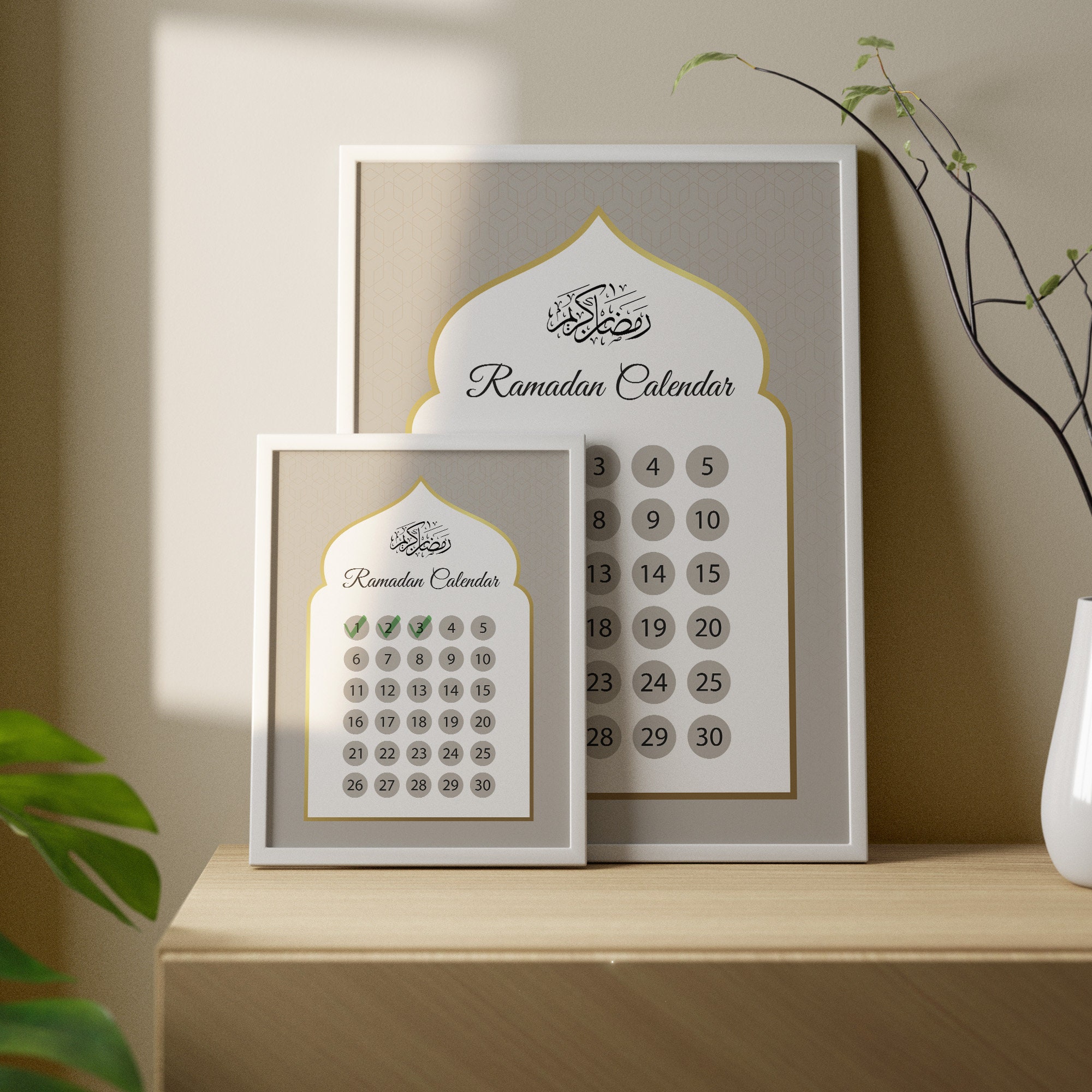 Ramadan Calendar Digital Download Wall Art, Ramadan Planner Countdown ...