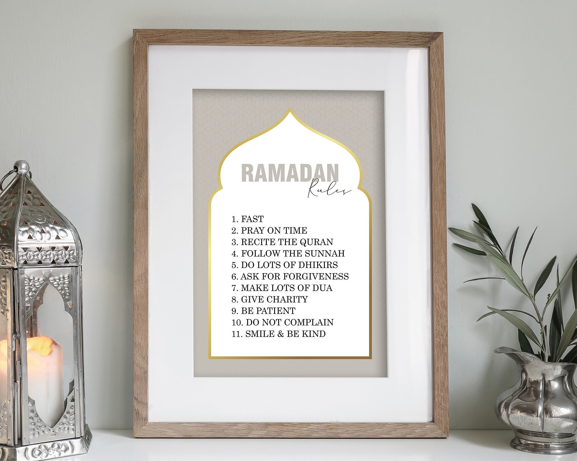 Printable Ramadan Rules Wall Art, Islamic Wall Art, Ramadan Decor ...