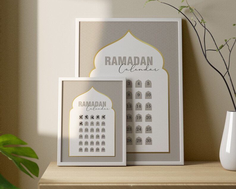 Ramadan Calendar Digital Download Wall Art, Ramadan Decoration Modern ...