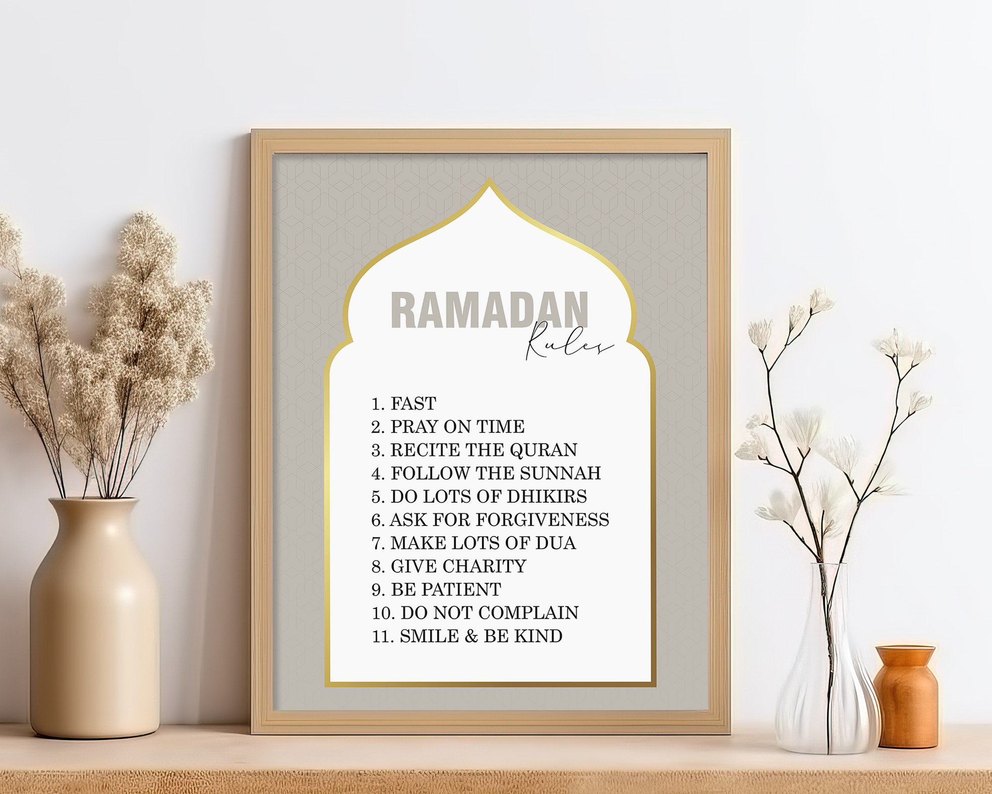 Printable Ramadan Rules Wall Art, Islamic Wall Art, Ramadan Decor ...